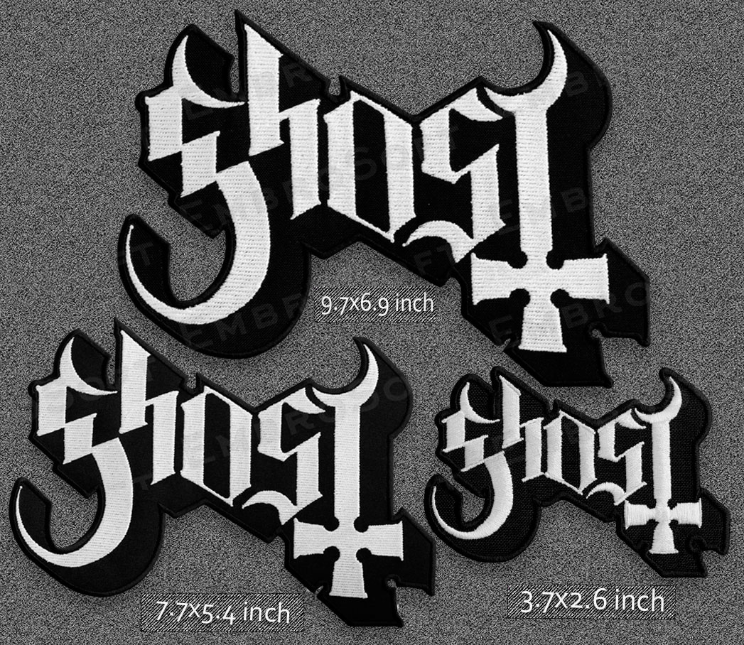 Ghost Band Logo Embroidered Patch IRON ON 3 sizes patch Heavy Metal ...
